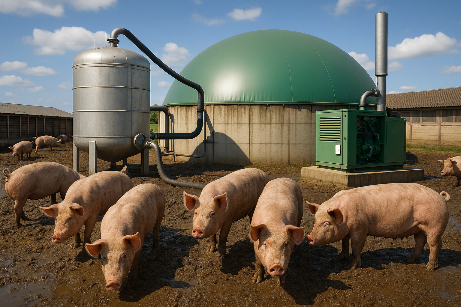 Aproveitamento de dejetos suínos para geração de biogás - Zootecnia Brasil